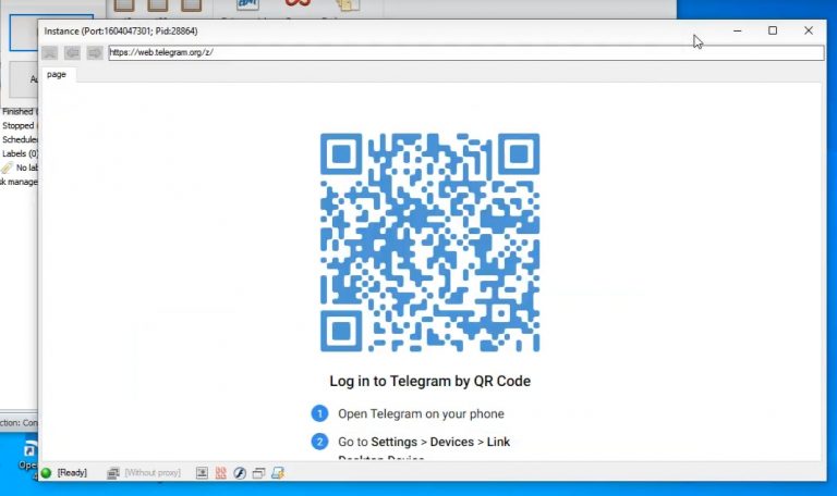 Authorizing accounts in Telegram kit 2 - fast by QR code