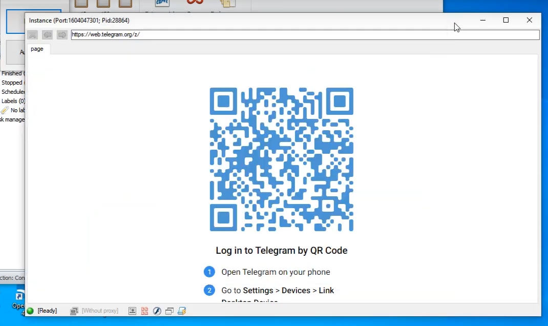 Authorizing accounts in Telegram kit 2 - fast by QR code