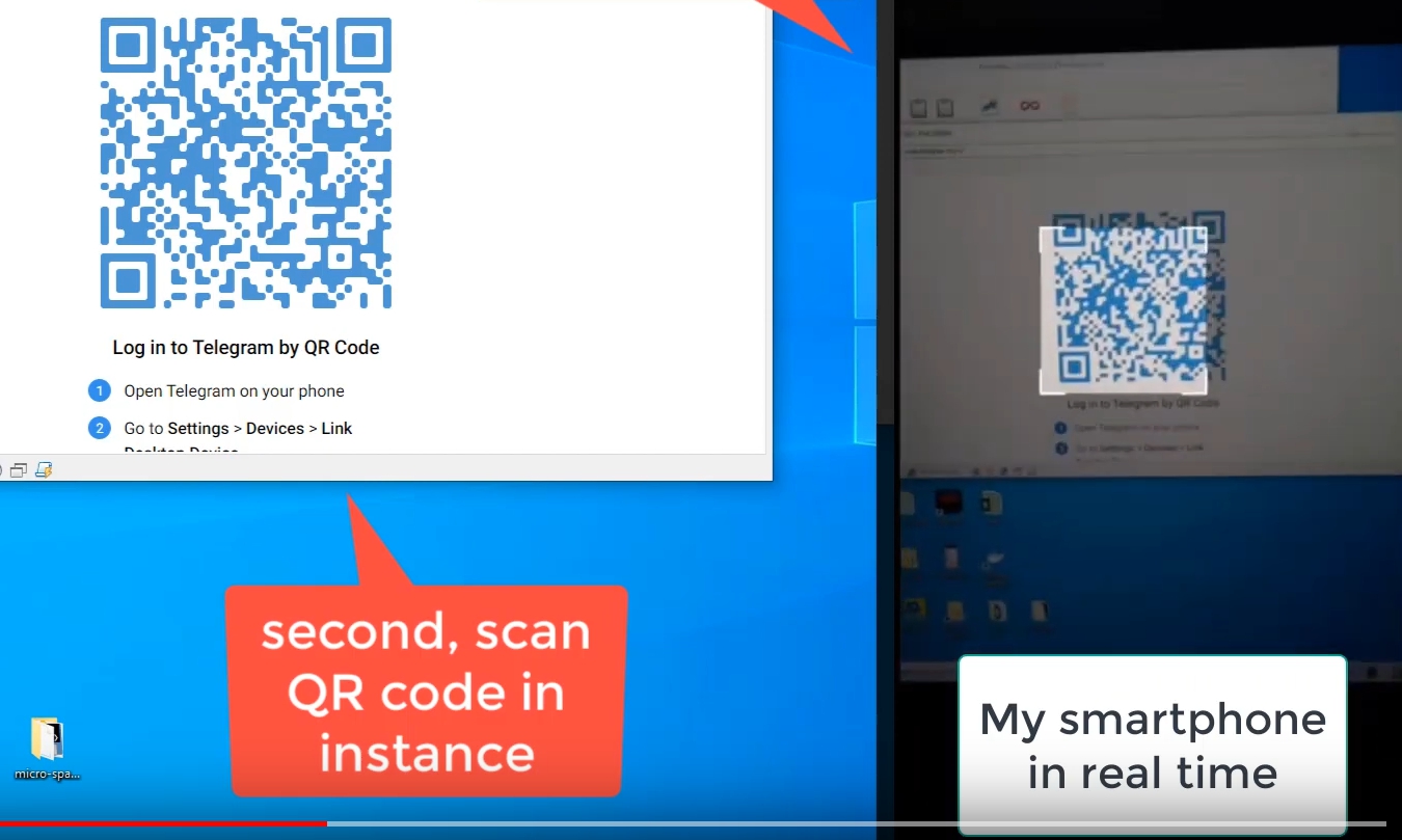 Authorizing accounts in Telegram kit 2 - fast by QR code