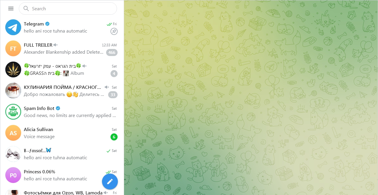Telegram Kit 2 update 24.04.2022 new telegram web version